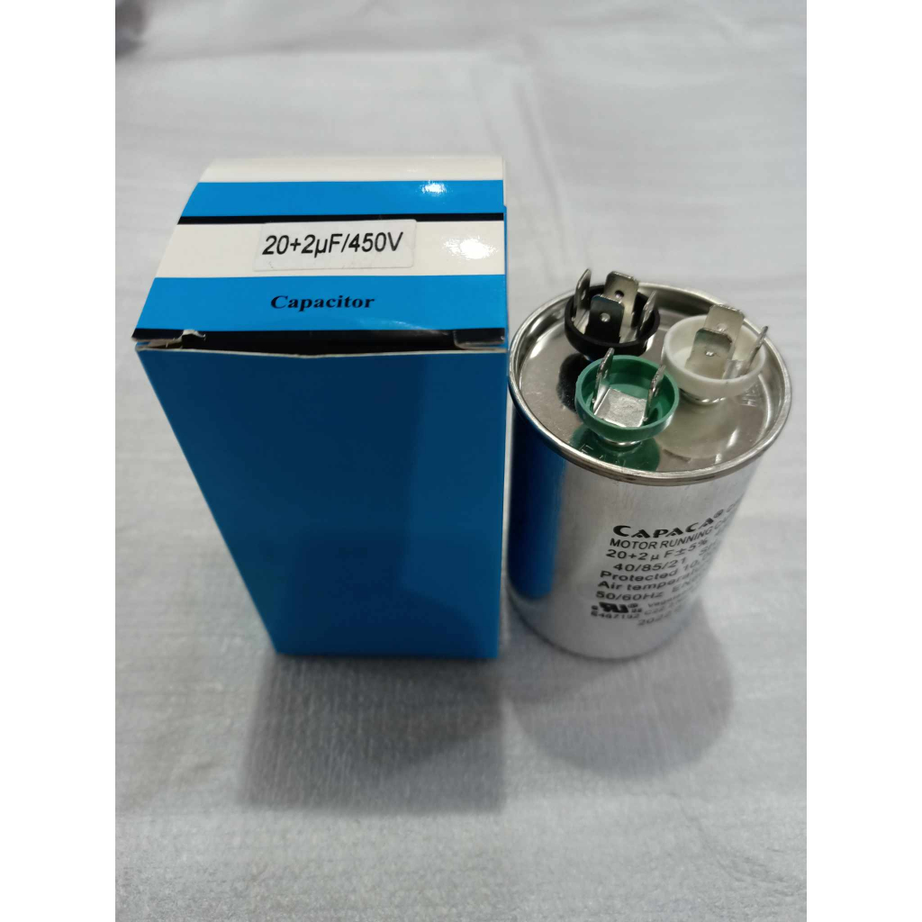 Original CBB65-R 20+2uF 450V AC Aircon Dual Metal Run Capacitor 20 2uF ...