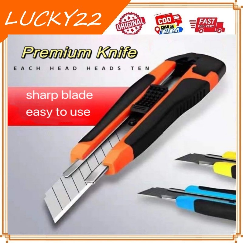 Retractable Cutter Utility Knife 18mm Blade Heavy Duty | Shopee Philippines