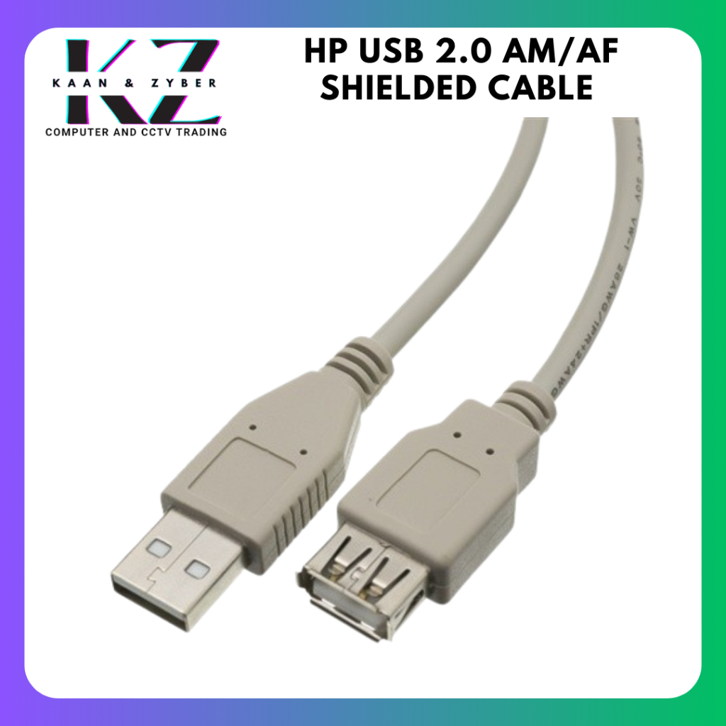HP USB 2.0 AM/AF SHIELDED CABLE 3M/5M (USB EXTENSION) | Shopee Philippines