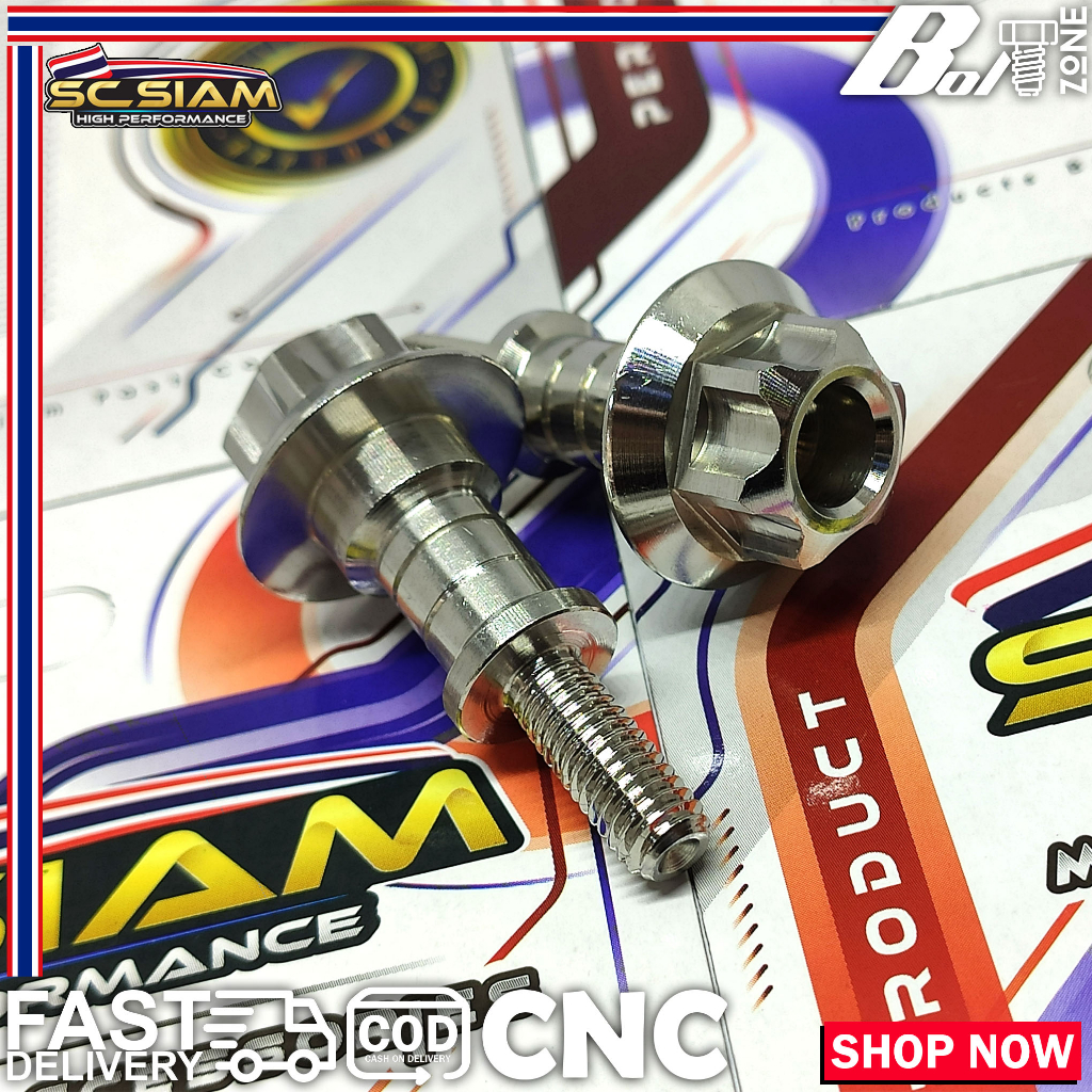 SC SIAM STAINLESS VALVE CAP HEAD NUT CNC / HEAD BOLTS CLICK / MIO I 125 ...