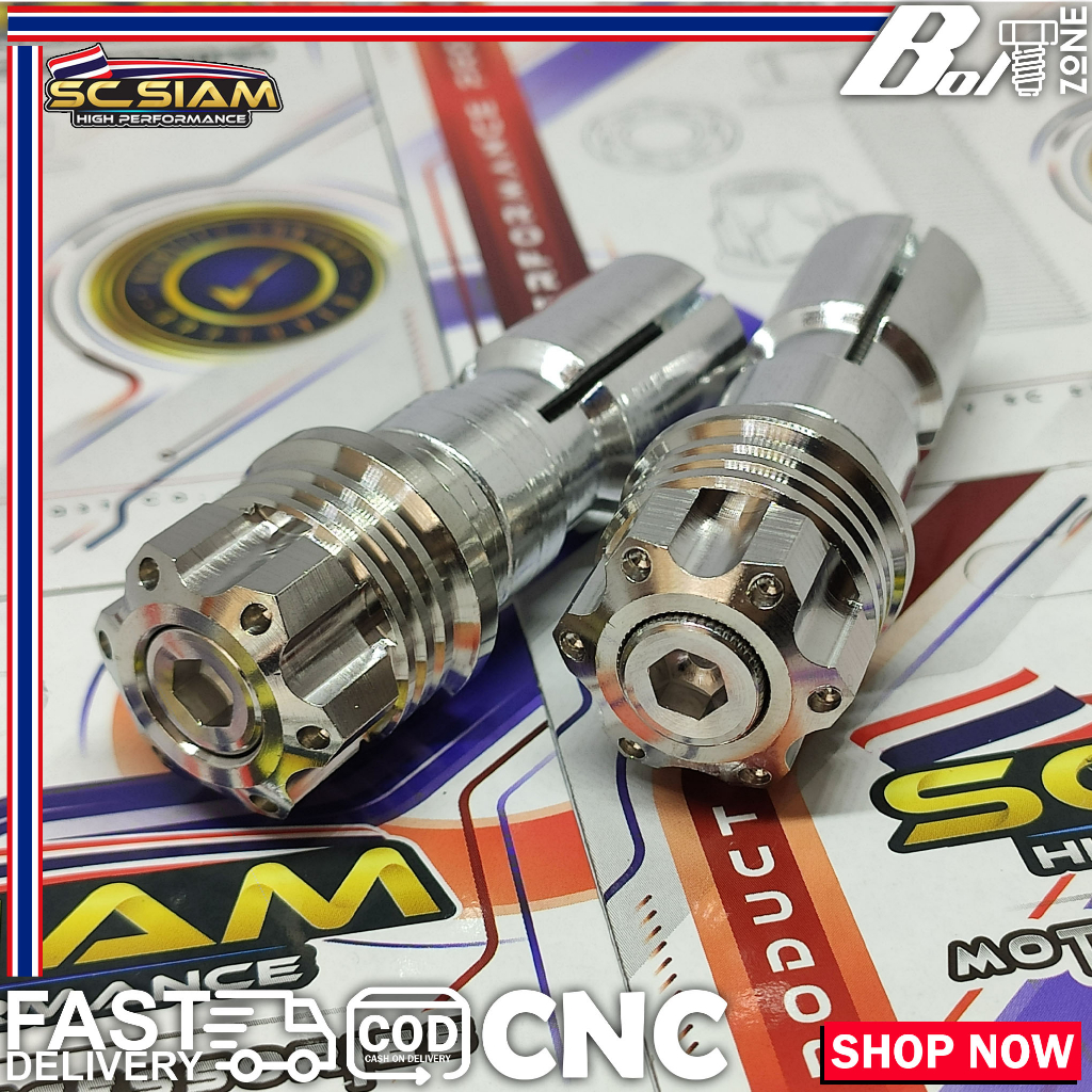 SC SIAM STAINLESS CNC BAR END / GEAR TYPE / UNIVERSAL / NMAX / ALL MIO ...