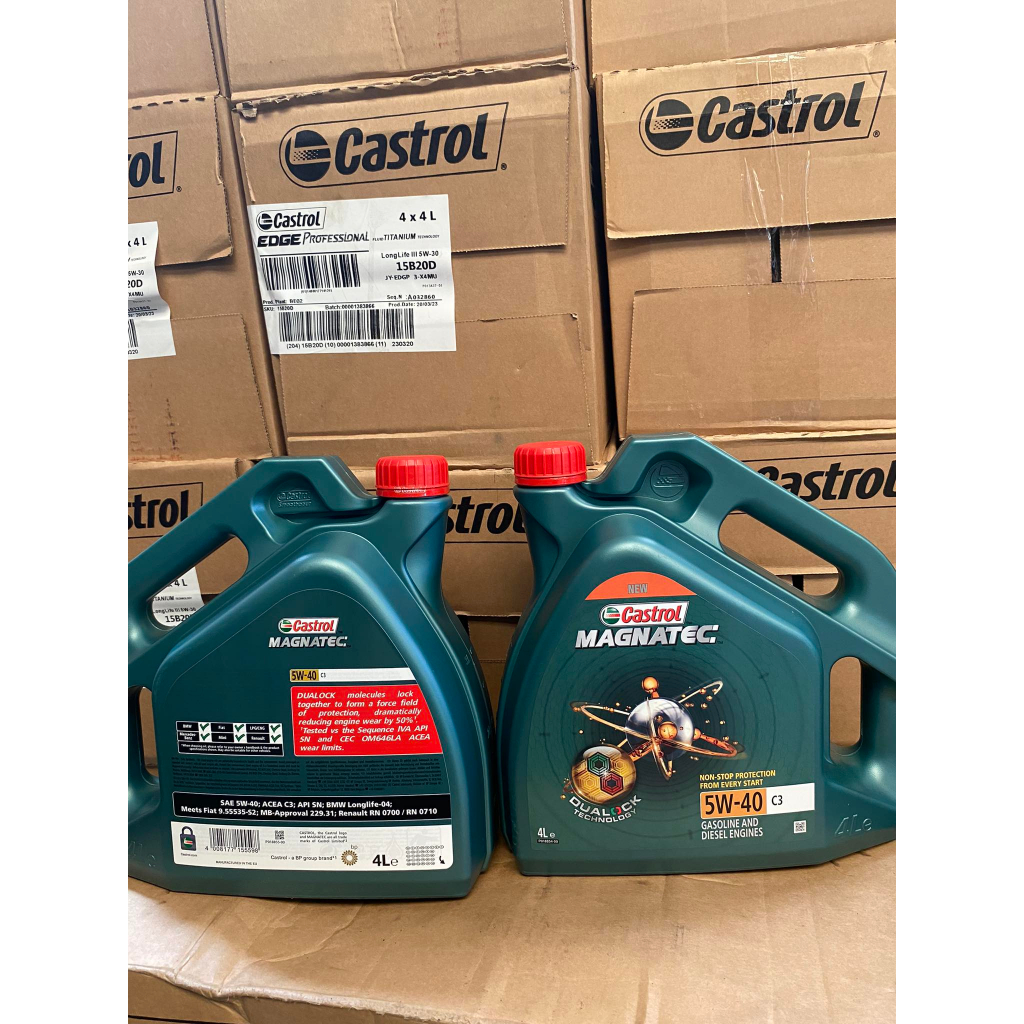 CASTROL MAGNATEC 5W-40 C3 BOTH GASOLINE AND DIESEL 4 LITERS 1 BOX ...