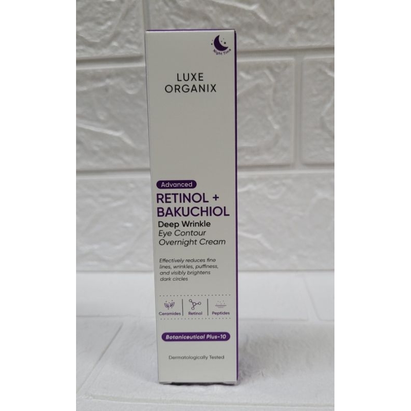 Luxe organix advance retinol+BAKUCHIOL EYE CONTOUR OVERNIGHT CREAM (12g ...