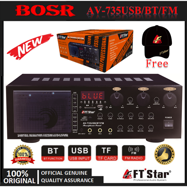 NEW FT STAR AMPLIFIER 4500 WATTS USB/BLUETOOTH/FM (AV-735USB/BT/FM) | Shopee Philippines
