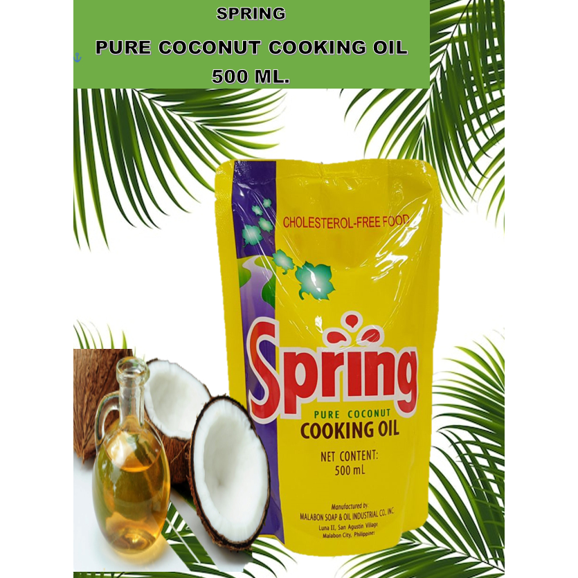 SPRING (PURE COCONUT COOKING OIL) 500ML. | Shopee Philippines