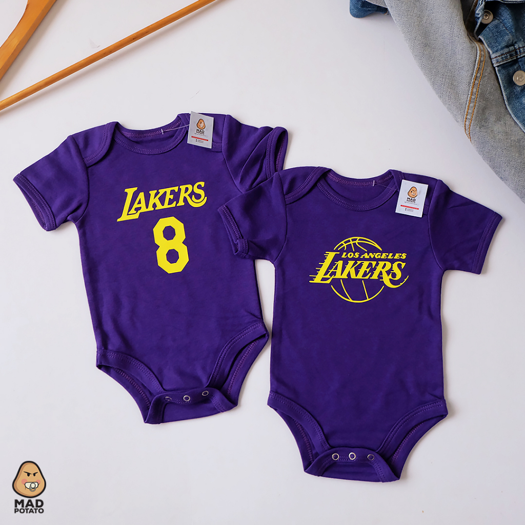 MAD POTATO NBA Teams LAKERS Basketball Baby Onesie Onesie Romper ...