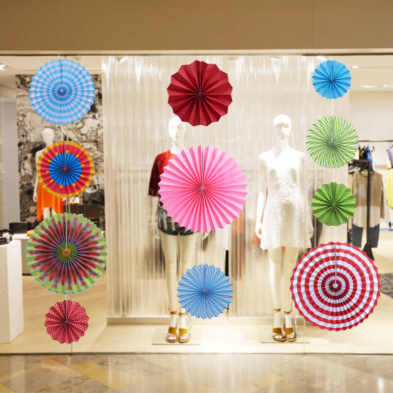 6 in 1 Paper Fan Home decor Party decorations #PFF13 | Shopee Philippines