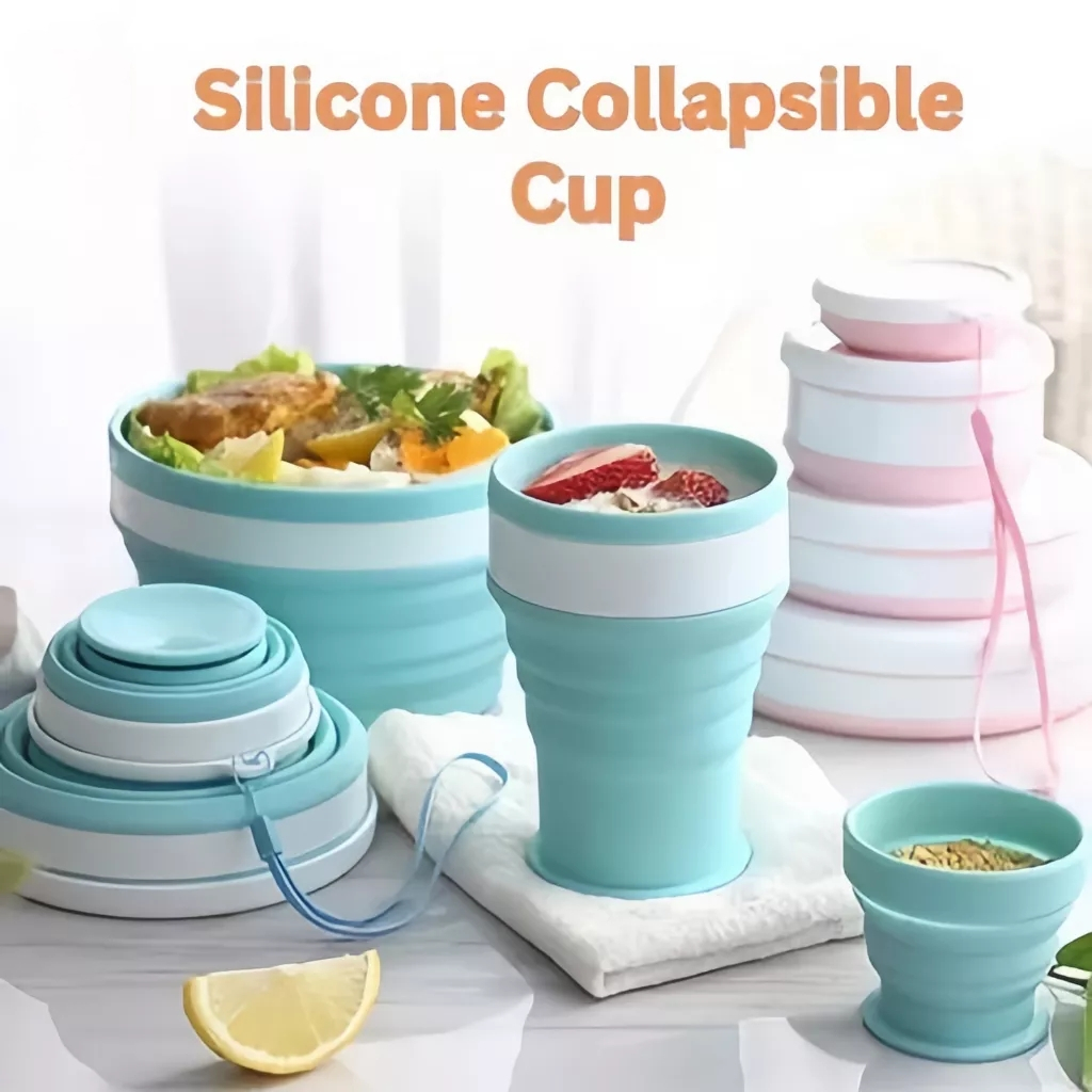 Silicon Collapsible Cup 200ml Portable Cup Folding Travel Camping ...