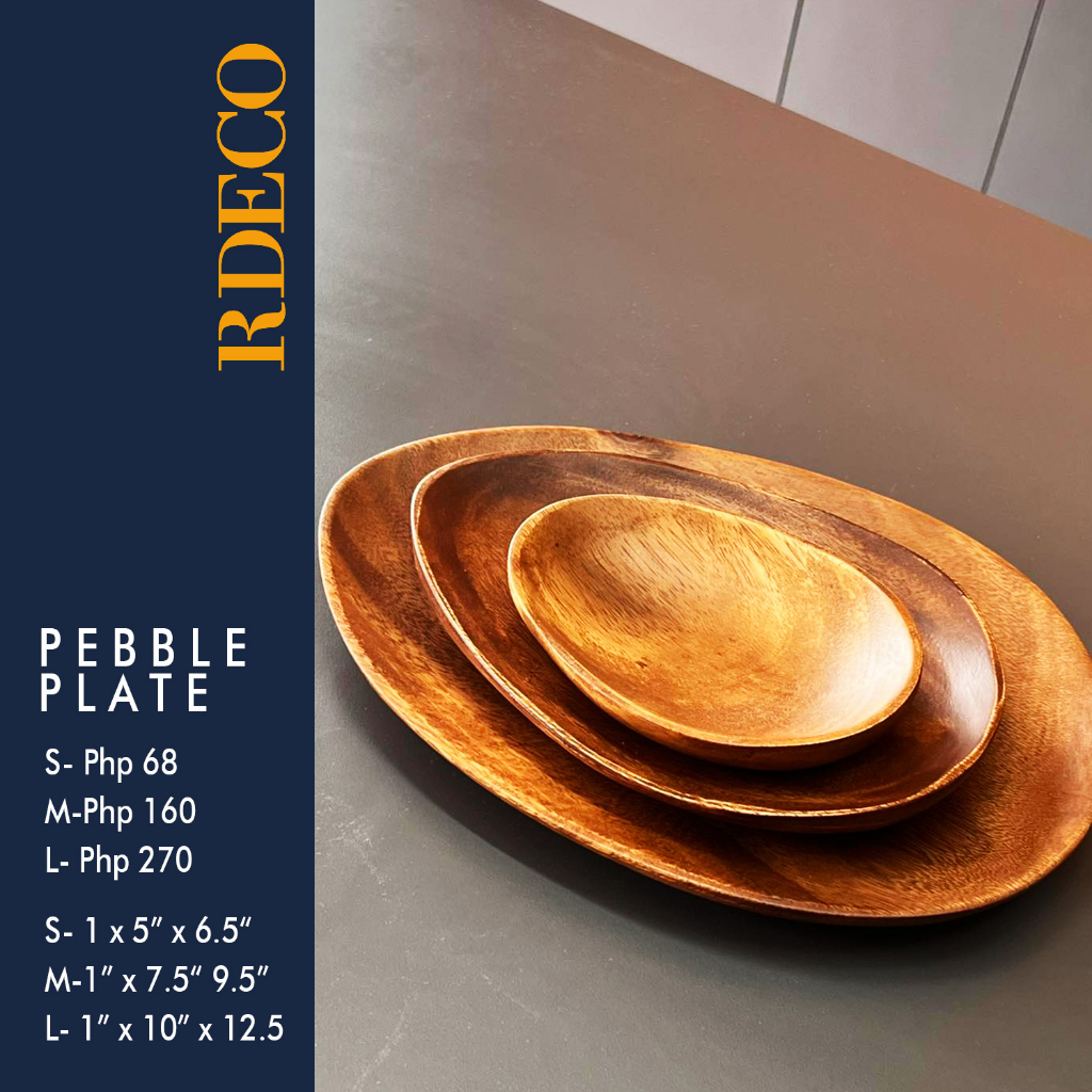 PEBBLE PLATE - ACACIA Wood | Shopee Philippines