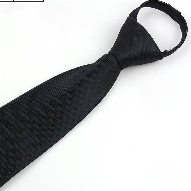 Fashion Plain Necktie with Zippier Formal for Men Classic Formal Wear ...