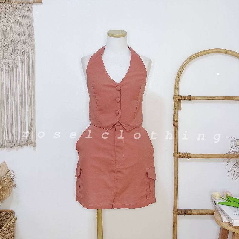 Tamara Set ( Vest Blazer & Cargo Skirt) | Shopee Philippines