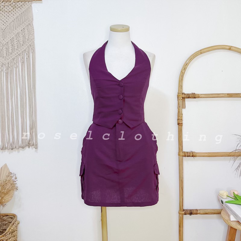 Tamara Set ( Vest Blazer & Cargo Skirt) | Shopee Philippines