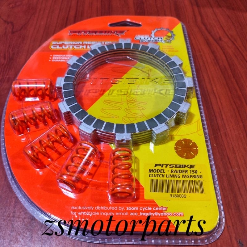 Pitsbike clutch lining with spring Raider150 carb/f.i | Shopee Philippines