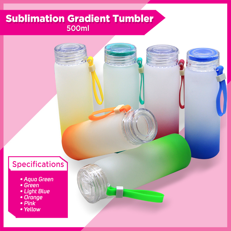 500ML Sublimation Gradient Glass Bottle | Shopee Philippines