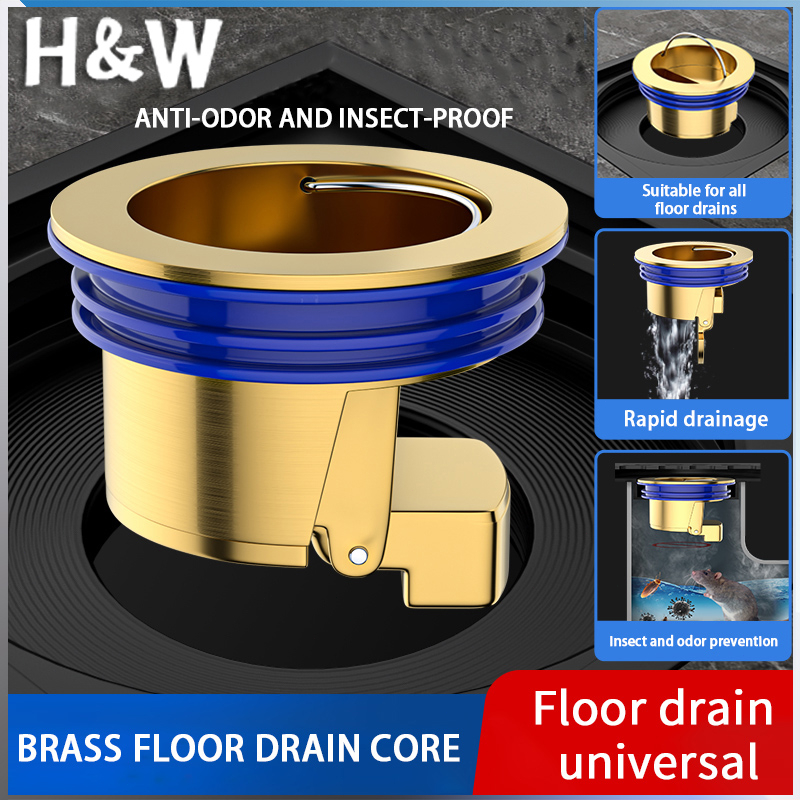 H&W Brass Floor Drain Deodorant Core Anti-smell Odor Anti-insect Sewer ...