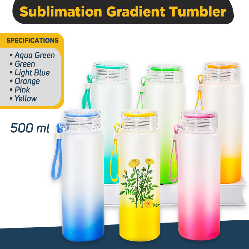 500ML Sublimation Gradient Glass Bottle | Shopee Philippines