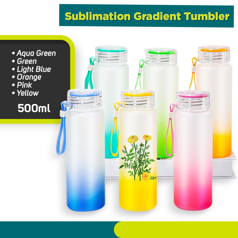 Sublimation Printable Gradient Glass Bottle 500ml | Shopee Philippines