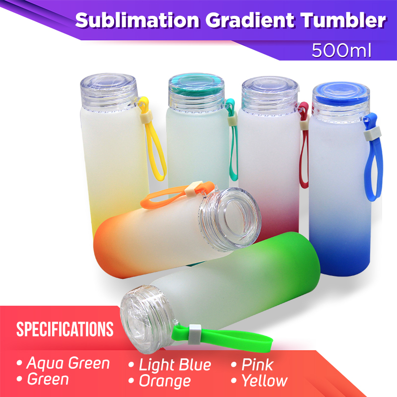 Sublimation Printable Gradient Glass Bottle 500ml | Shopee Philippines