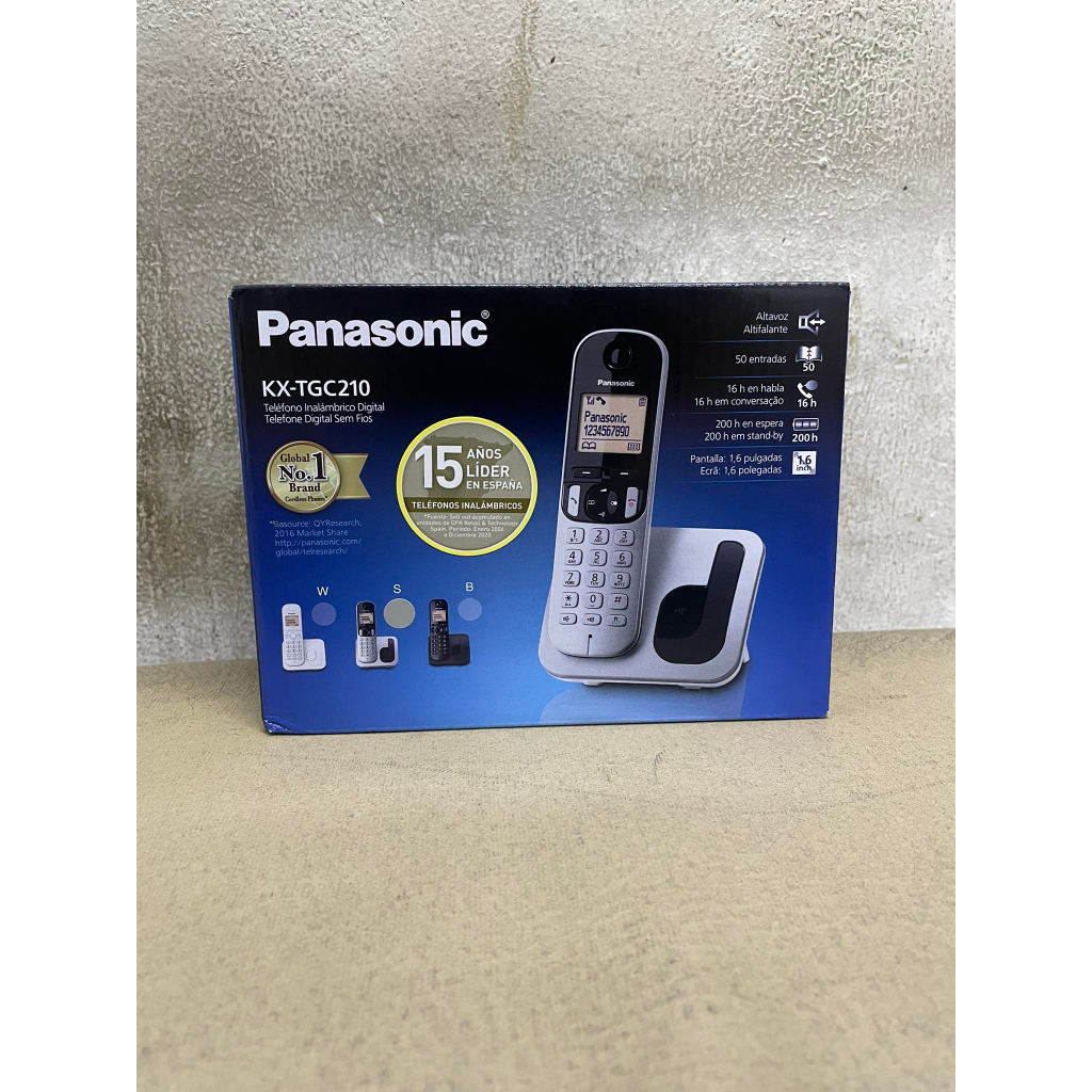 PANASONIC KX-TGC210 DIGITAL CORDLESS PHONE ( SILVER ) | Shopee Philippines