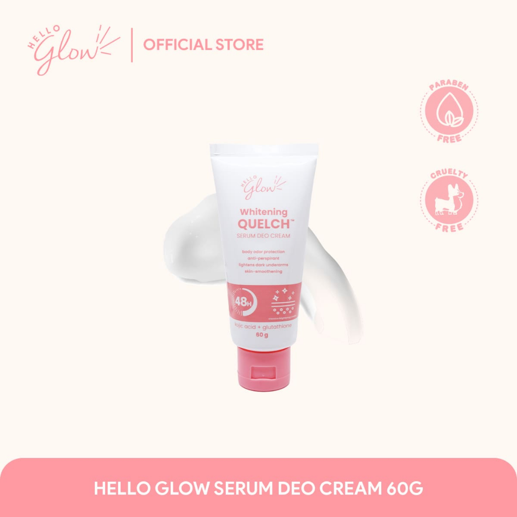 Hello Glow Whitening Quelch Serum Deo Cream (Deodorant) | Shopee ...