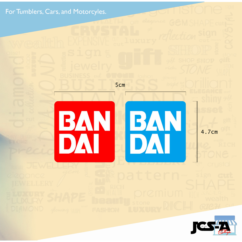 JCS_ Bandai Logo Stickers | Shopee Philippines