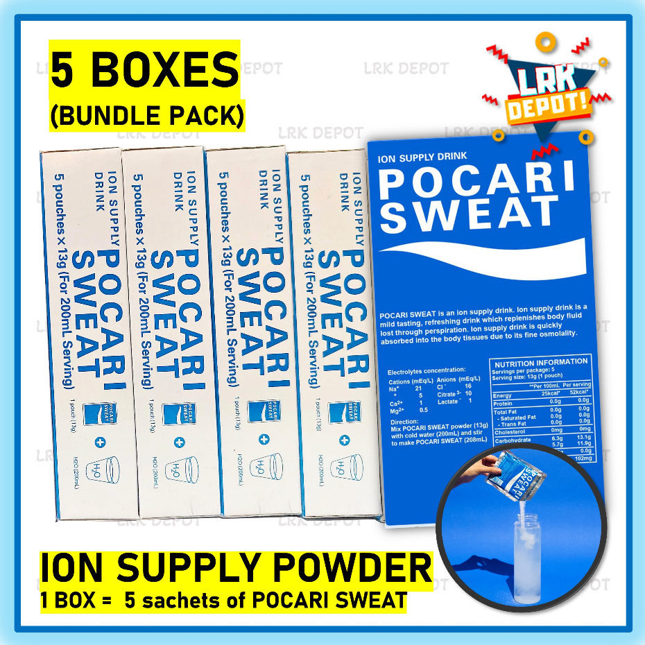 (5 BOXES) POCARI SWEAT Ion Supply / Energy / Hydration / Electrolyte ...