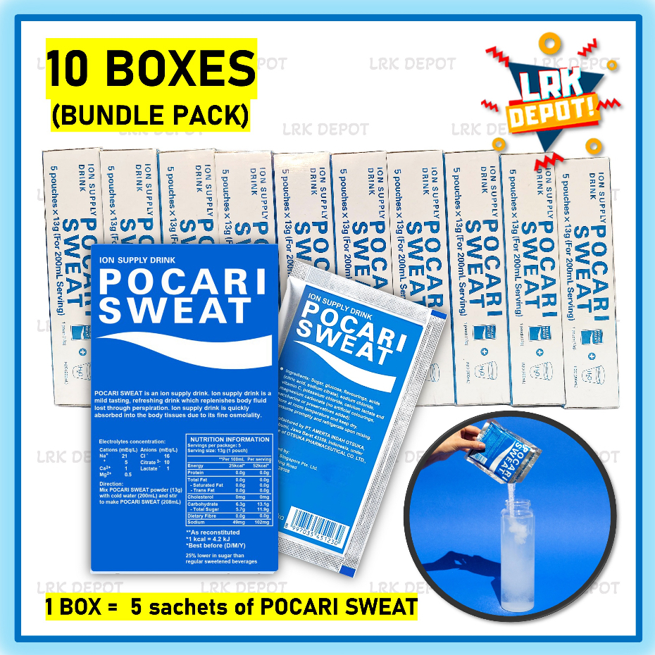 (10 BOXES) POCARI SWEAT Ion Supply / Energy / Hydration / Electrolyte ...