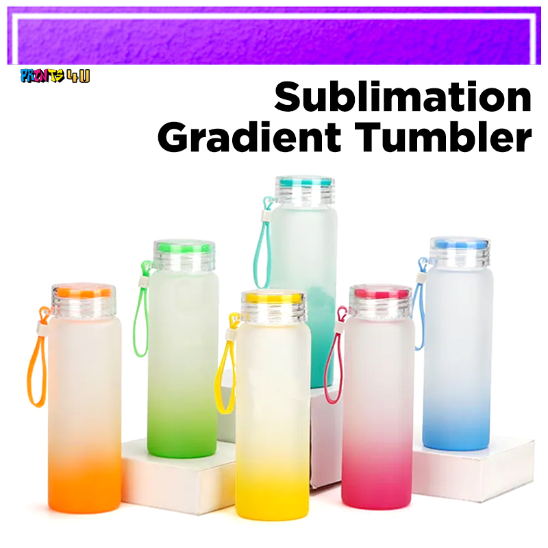 500ml Sublimation Printable Gradient Glass Bottle (Blanks) | Shopee ...
