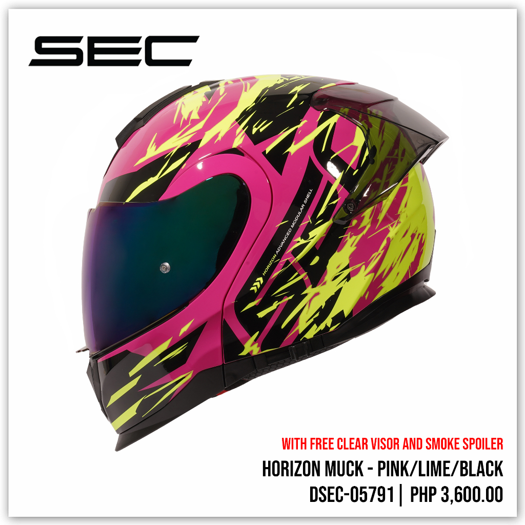 SEC Horizon Muck Gloss/Matte Modular Helmet (M-XL) | Shopee Philippines