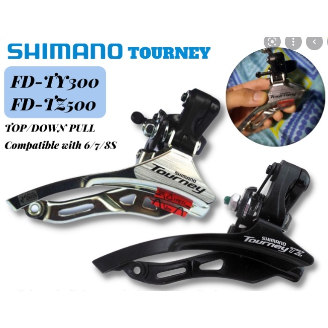 SHIMANO FD-TZ30 Tourney FD-TZ500 7/8 Speed MTB Mountain Bike Bicycle ...