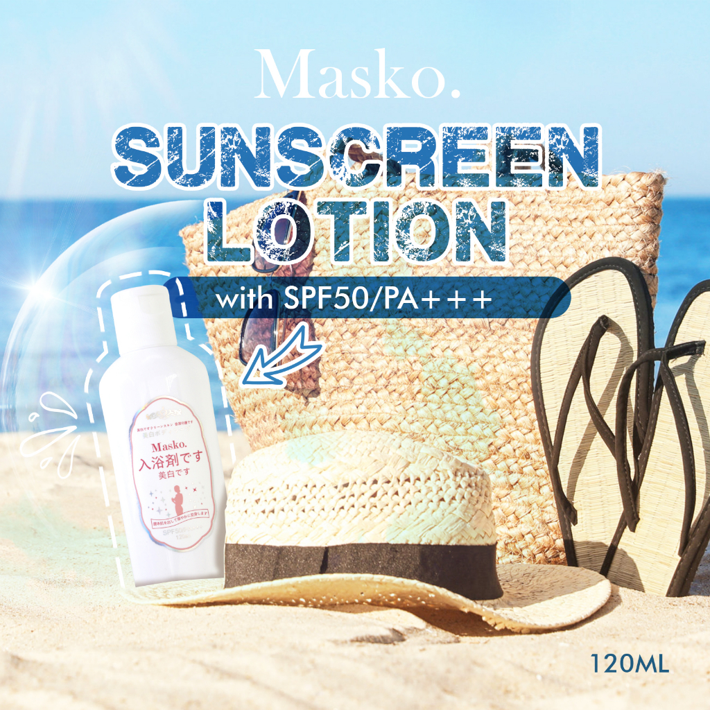 Masko Sunscreen lotion Whitening with SPF 50+++ Non Sticky, Sunblock ...