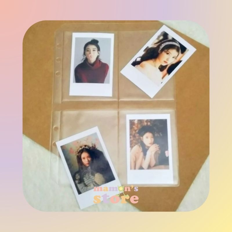 Photocard Instax Photo Album 4 Pockets or 1 Pocket Sleeves Ziplock for ...