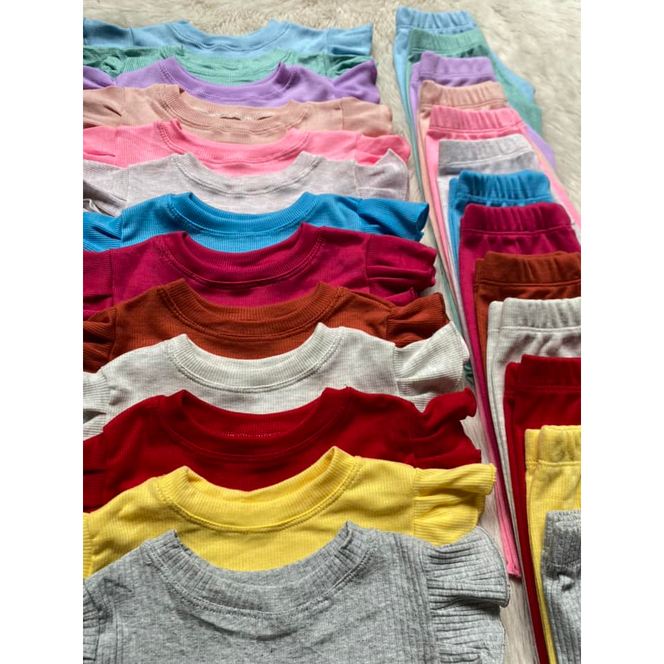 Butterly Terno for Kids Lettuce Terno for Kids Knitted Cotton Terno for ...