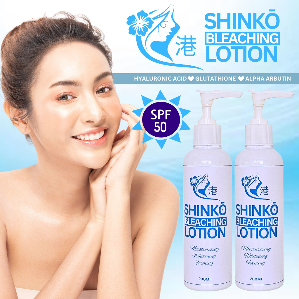 Shinko Bleaching Lotion 200ml, Total Skin Revive: Face & Body, SPF 50 ...