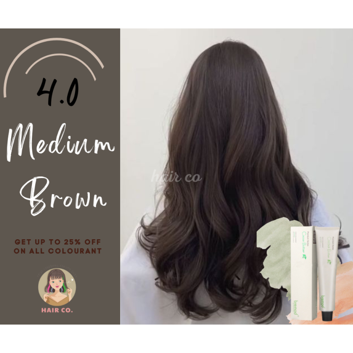 BREMOD PREMIUM COCOA BUTTER HAIR COLOR 4.0 MEDIUM BROWN (100ML ...