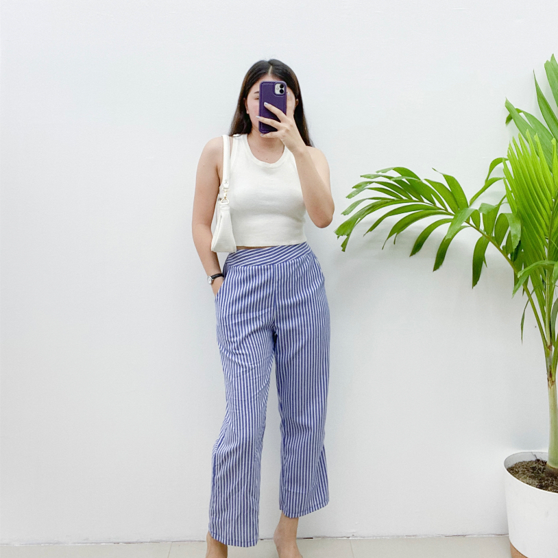 CDT PLITS STRIPE Casual Basic Trouser Comfy Garterized Daily Wear ...