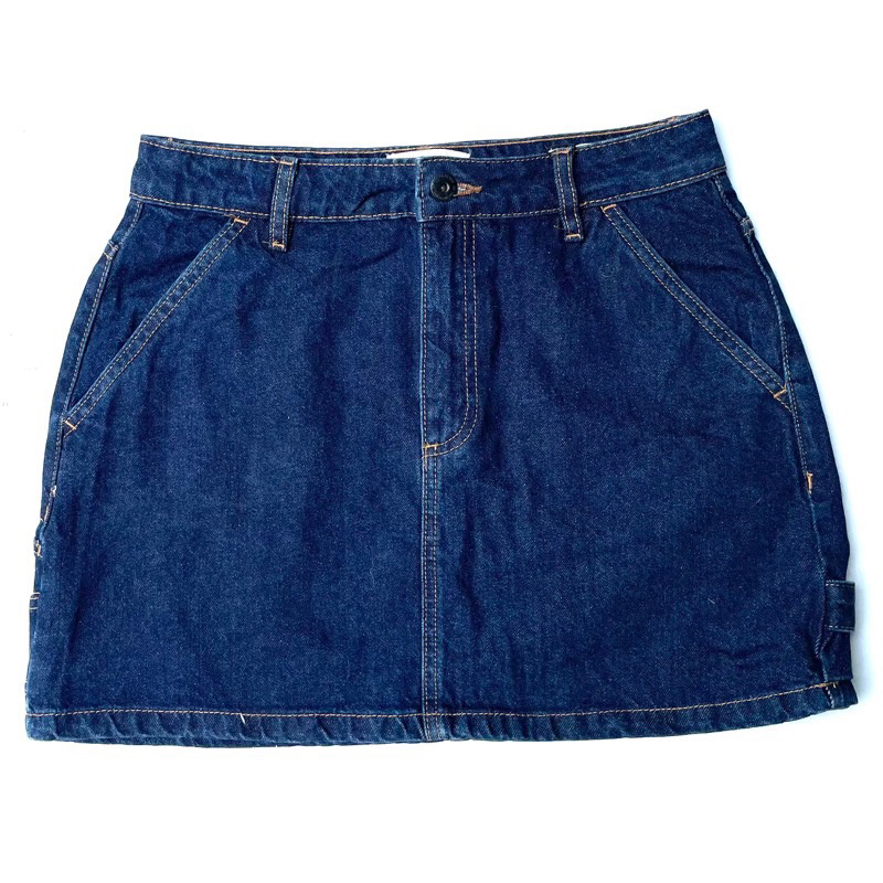 Cotton On Cargo Denim Skirt Highwaist Mini Palda Maong Skort | Shopee ...