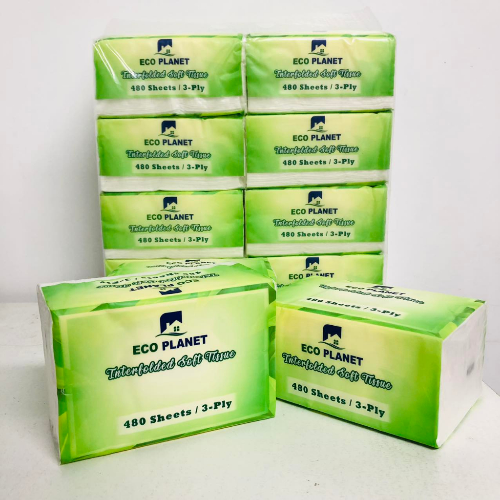LIVE 480 ECO PLANET FACIAL TISSUE 4-PLY 8PCS 1PACK | Shopee Philippines