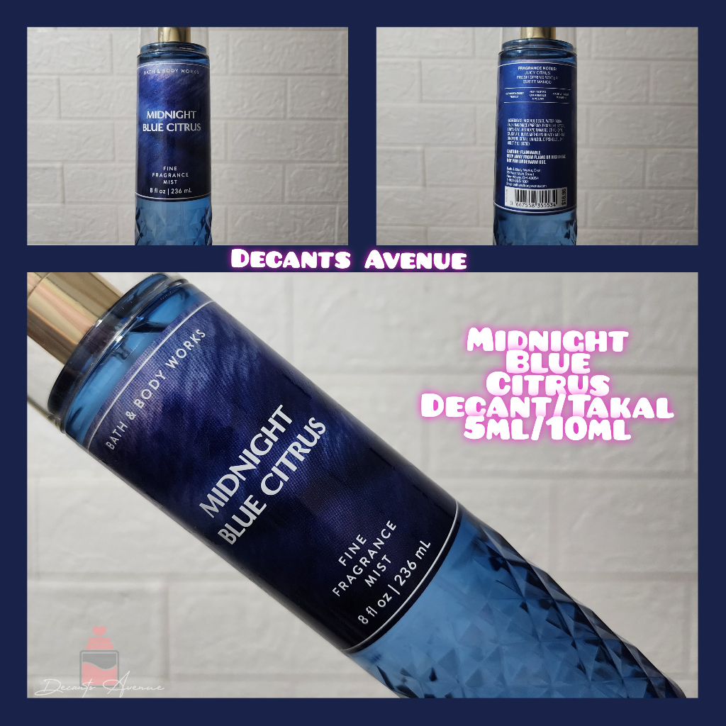 Midnight Blue Citrus - Bath And Body Works 1mL 3mL 5mL 10mL | Shopee ...