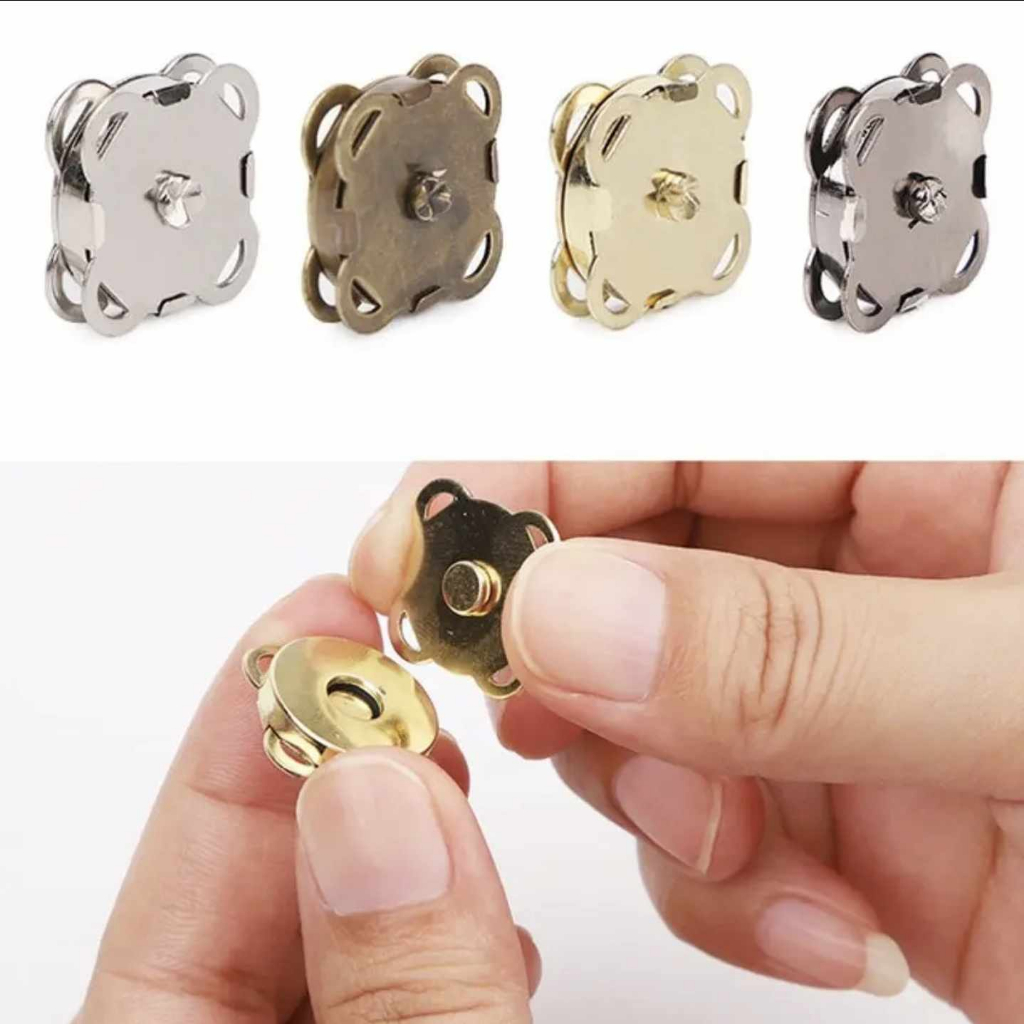1 Set Sew on Magnetic Snap Clasps Fastener DIY Purse Handbag Leather ...