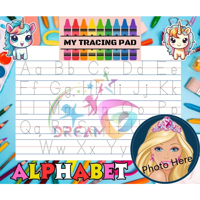 Tracing Pads for Kids, Handwriting Practice, Alphabet, Name, Numbers ...