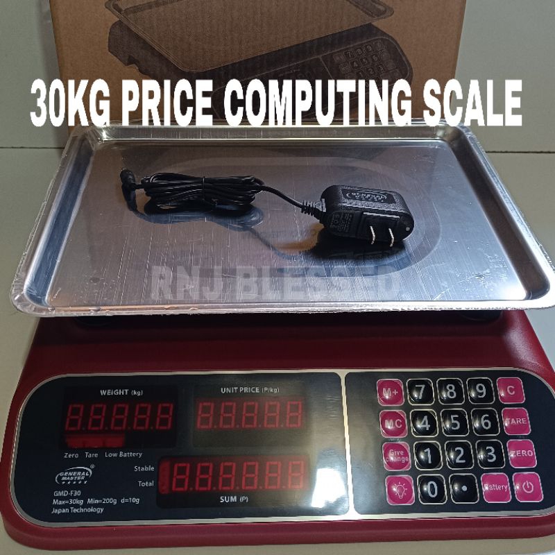 30KG DIGITAL COMPUTING SCALE GENERAL MASTER JAPAN TECHNOLOGY (34.2cm x ...