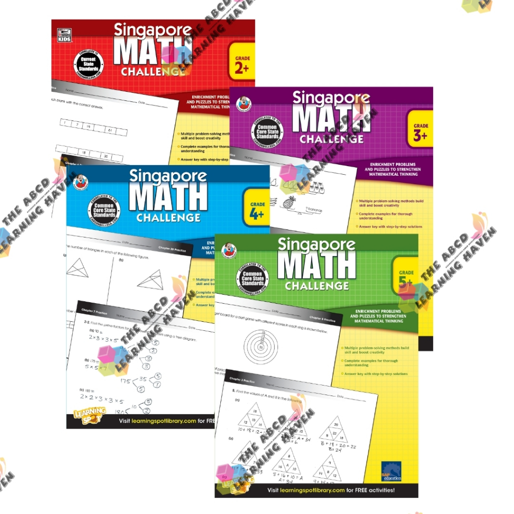 Singapore Math Challenge Workbook Grade 2+ to Grade 5+ | Shopee Philippines