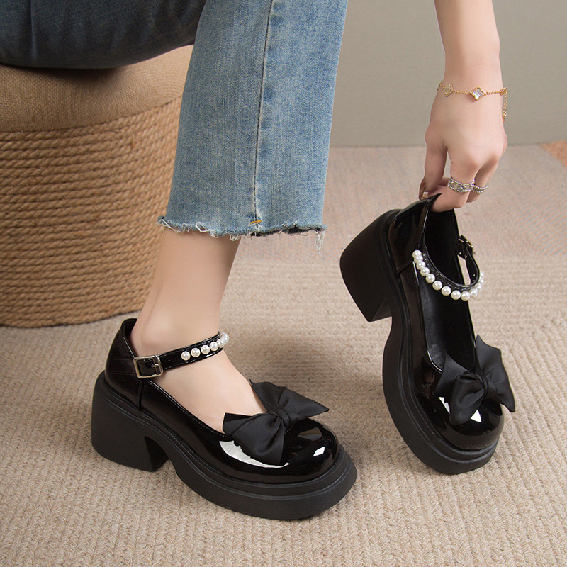 「KAEVE」Korea MaryJane Shoes College Style Sweet Versatile Leather Shoes ...
