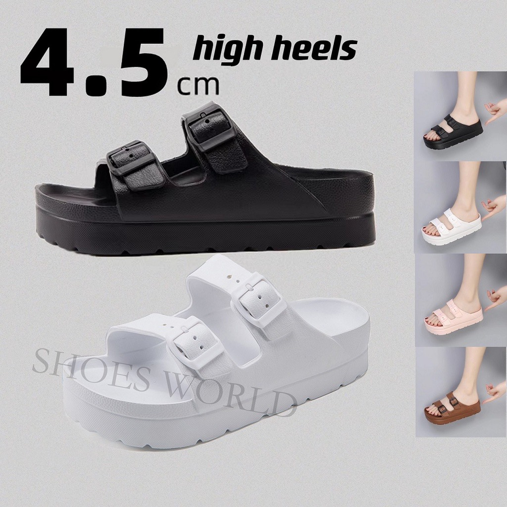 DAPHNE New High heels biirkenstockk Korean Fashion two strap slippers ...