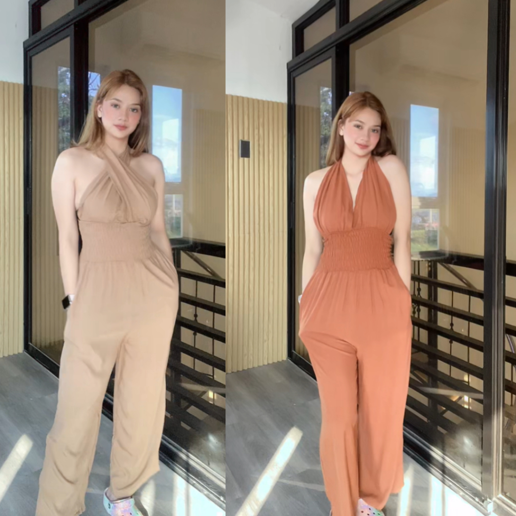 SC108 Multiway Linen Jumpsuit with Side Pockets | Shopee Philippines