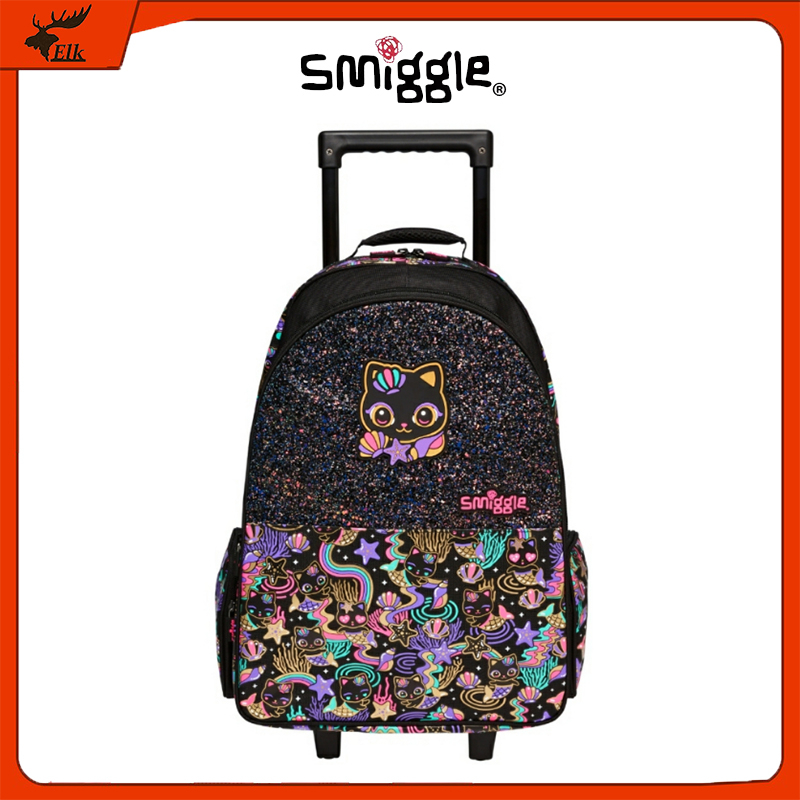 Smiggle Trolley Backpack cat With Light Up Wheels | Shopee Philippines
