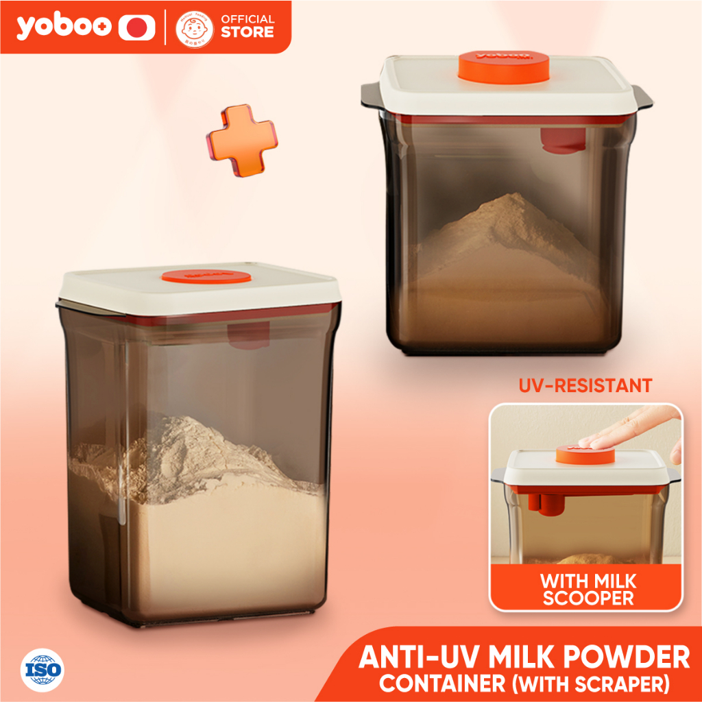 YOBOO Anti-UV Milk Powder Container With Scraper 1.7L/2.3L | Light ...