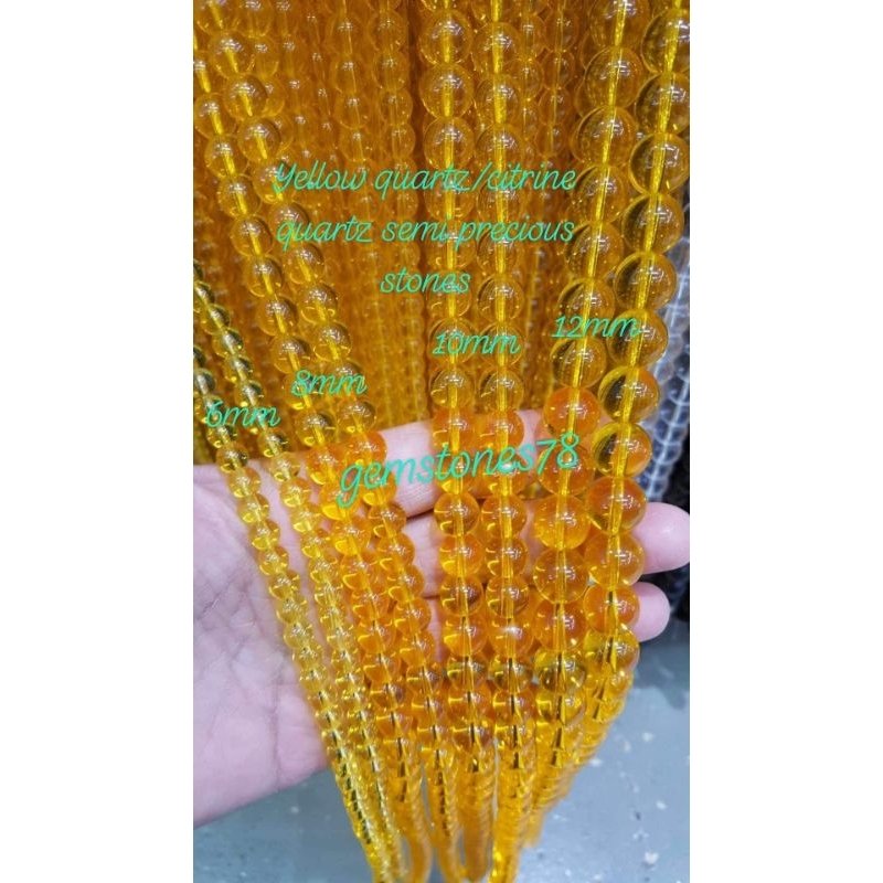 Yellow quartz semi precious stones | Shopee Philippines