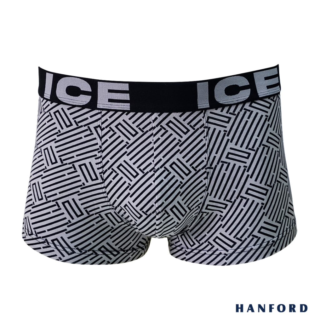 Hanford iCE Men Viscose w/ Spandex Boxer Briefs Herringbone - Black ...